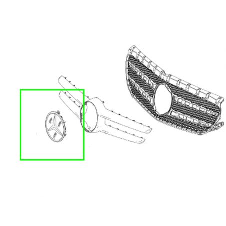 Plaque étoile calandre A1648880411 | Boutique Mercedes